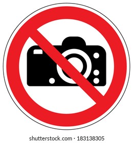 No Photography Sign Stock Vector (Royalty Free) 183138305 | Shutterstock