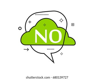 No Phrase Speech Bubble Sticker Lettering Stock Vector (Royalty Free ...