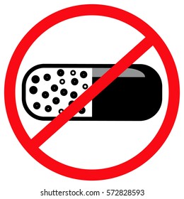 No Pills Vector Icon Stock Vector (Royalty Free) 572828593 | Shutterstock
