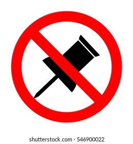 No Pin Push Sign Stock Vector (Royalty Free) 546900022 | Shutterstock