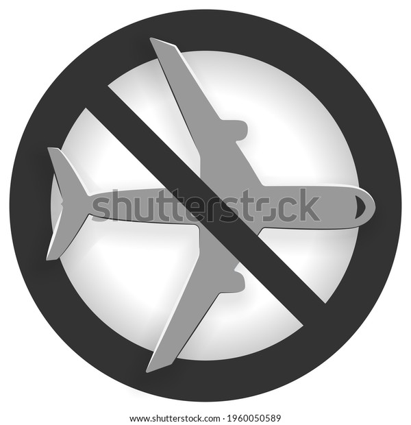 No Planes Icon No Flying Sign Stock Vector (Royalty Free) 1960050589 ...