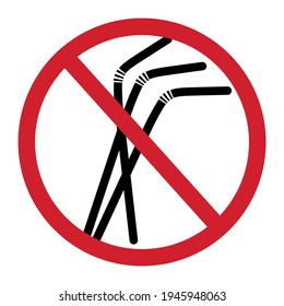 No Plastic Straws Sing Stop Using Stock Vector (Royalty Free ...