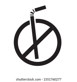 No Plastic Straws Symbol On White Stock Vector (Royalty Free ...