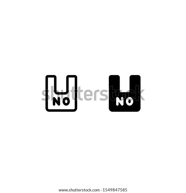 No Plastic Symbol Environment Icon Vector 库存矢量图（免版税）1549847585 ...