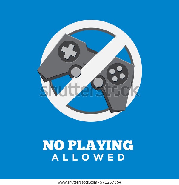 No Playing Games Allowed Sign: vector de stock (libre de regalías ...