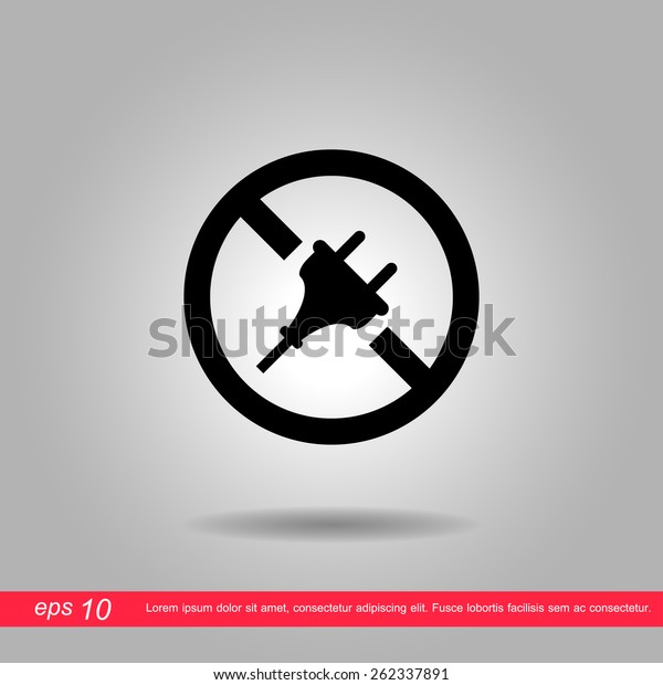 No Plug Icon Vector Illustration Eps10 Stock Vector (Royalty Free ...
