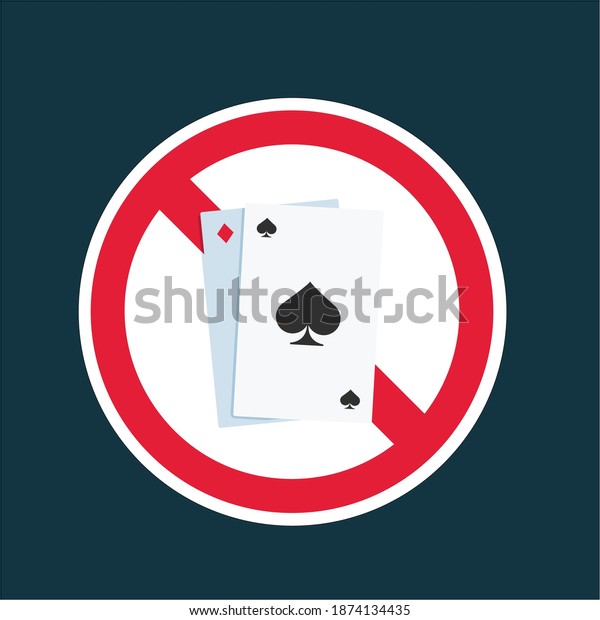 No Poker Card Allowed Isolated Vector Stock Vector (Royalty Free ...