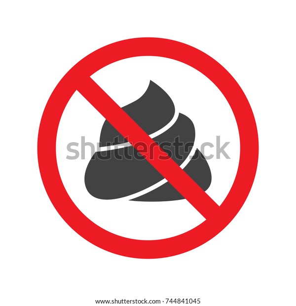 No Poop Icon Vector Stock Vector (Royalty Free) 744841045 | Shutterstock