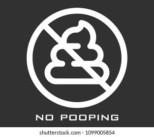No Pooping Icon Stock Vector (Royalty Free) 1099005854