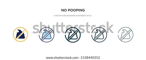 No Pooping Icon Different Style Vector Stock Vector (Royalty Free ...