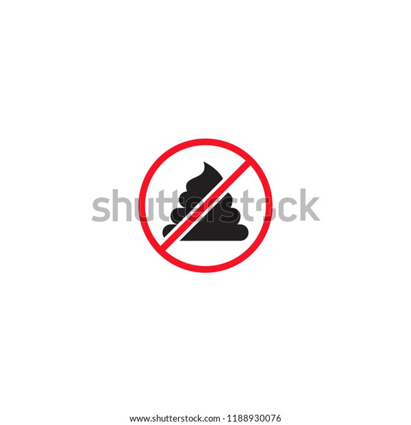 No Pooping Sign Isolated Stock Vector (Royalty Free) 1188930076 ...