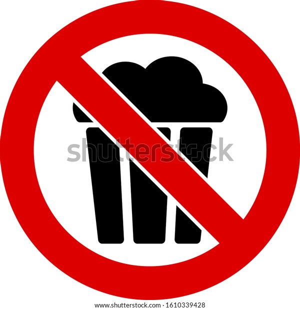 No Popcorn Bucket Vector Icon Flat Stock Vector (Royalty Free ...