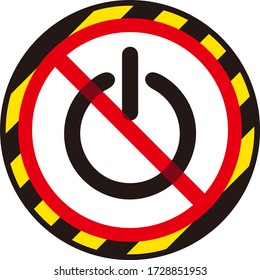 No Power Sign Isolated Vector Illustration Stock Vector (Royalty Free ...