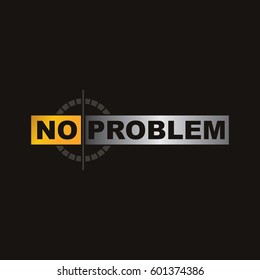 No Problem Gold Motivational Text Vector Stock Vector (Royalty Free ...