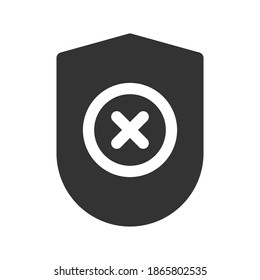 No Protection Icon Vector Illustration No Stock Vector (Royalty Free ...