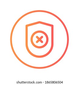 No Protection Icon Vector Illustration No Stock Vector (Royalty Free ...