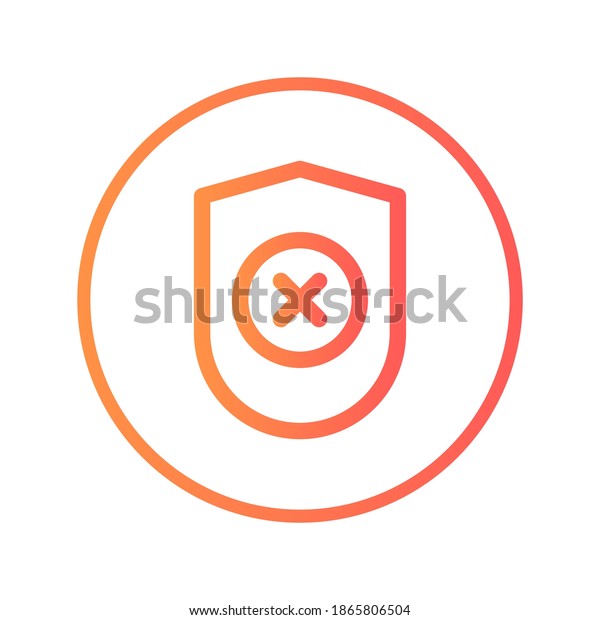 No Protection Icon Vector Illustration No Stock Vector (Royalty Free ...