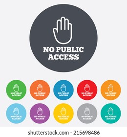No Public Access Sign Icon Caution Stock Vector (Royalty Free ...