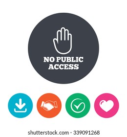 No Public Access Sign Icon Caution Stock Vector (Royalty Free ...