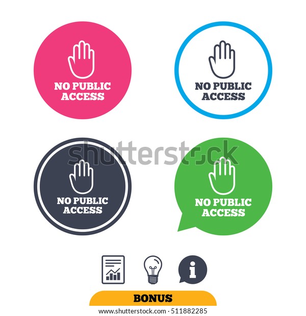 No Public Access Sign Icon Caution Stock Vector (Royalty Free ...