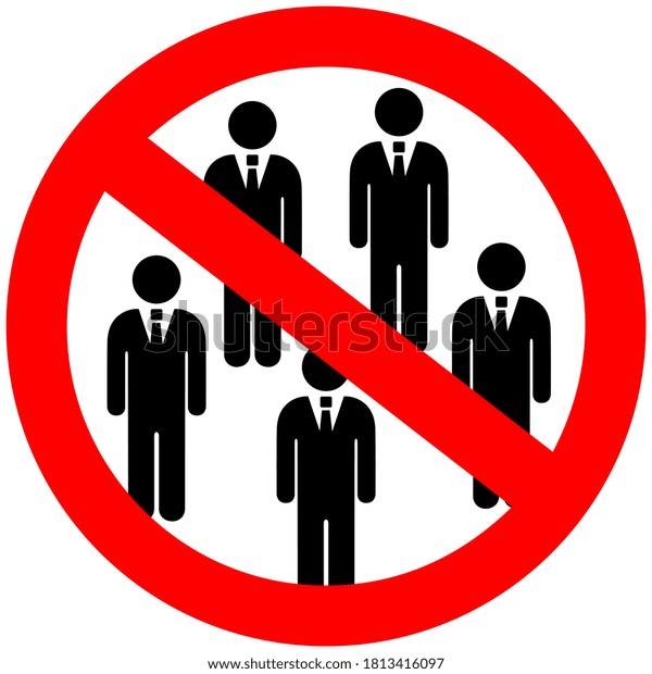 No Public Meetings Vector Sign Isolated Stock Vector (Royalty Free ...