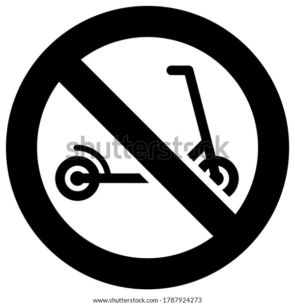 No Push Scooter Forbidden Sign Modern Stock Vector (Royalty Free ...