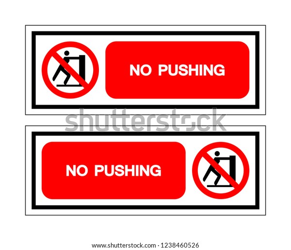 No Pushing Symbol Sign Vector Illustration: เวกเตอร์สต็อก (ปลอดค่า ...