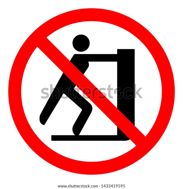 No Pushing Symbol Sign, Vector Illustration, Isolate On White ...