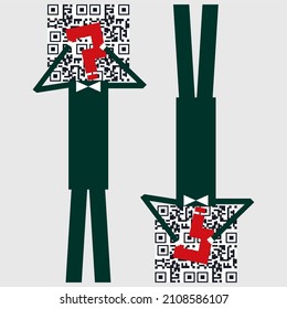 No Qrcode Poster Abstract Qr Code Stock Vector (Royalty Free ...