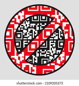 No Qrcode Poster Abstract Qr Code Stock Vector (Royalty Free ...