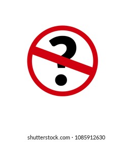 No Question Mark Icon Stock Vector (Royalty Free) 1085912630 | Shutterstock