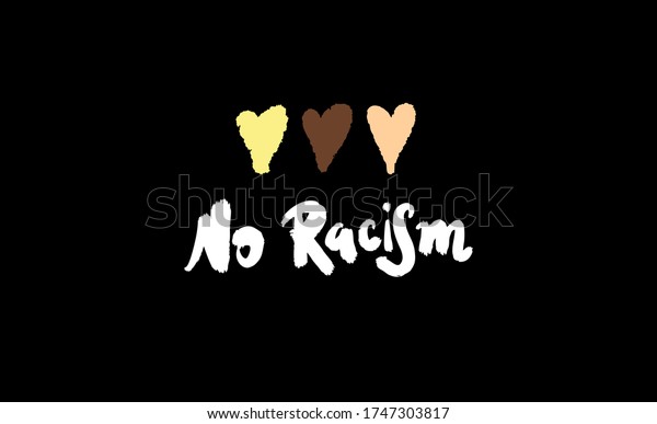 No Racism Vector Illustration Poster Article Stock Vector (Royalty Free ...