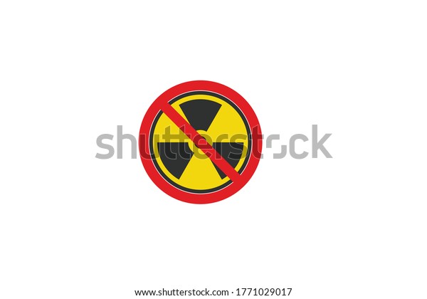 No Radiation Signconceptual Vector Illustration Flat Stock Vector ...