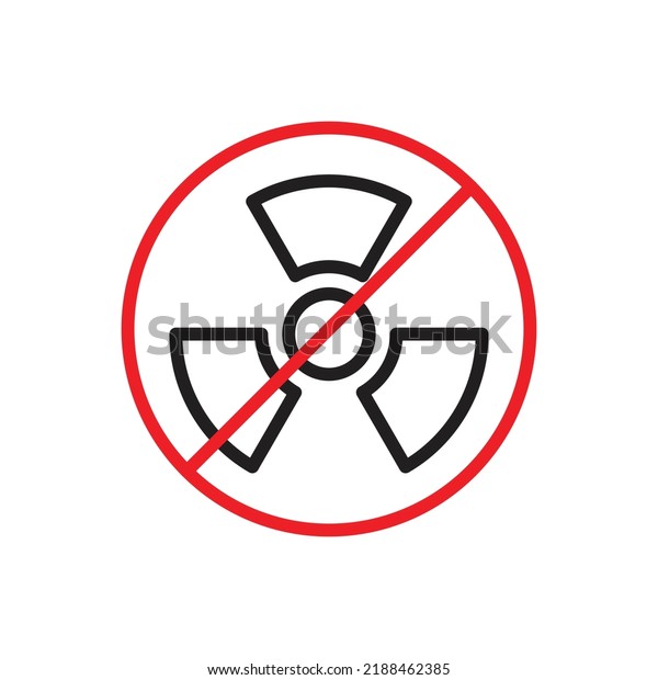 No Radioactive Substances Icon Design Mobile Stock Vector (Royalty Free ...