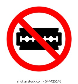 No Razor Blade Sign Stock Vector (Royalty Free) 544425148 | Shutterstock