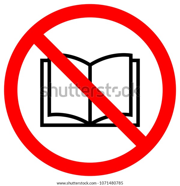 No Read Book Signvector Illustration Isolate Stock Vector (Royalty Free ...