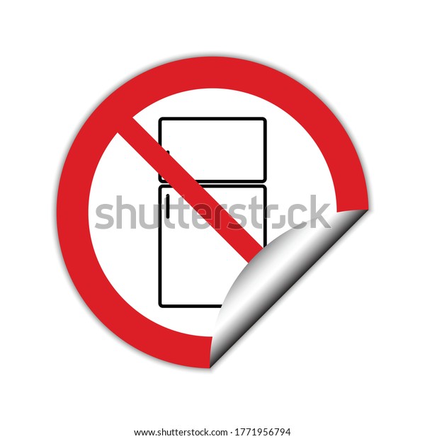 No Refrigerator Icon Do Not Freeze Stock Vector (Royalty Free ...