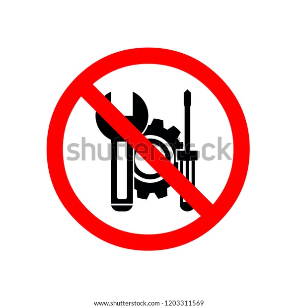 No Repair Icon Tools Vector Stock Vector (Royalty Free) 1203311569