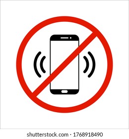No Ringtone Sign Vector Illustration Isolated Stock Vector (Royalty ...