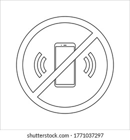 No Ringtone Sign Vector Illustration Isolated Stock Vector (Royalty ...