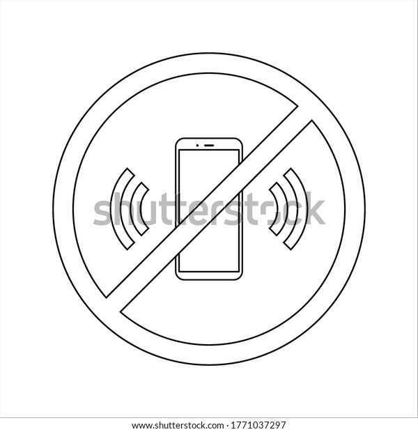 No Ringtone Sign Vector Illustration Isolated Stock Vector (Royalty ...