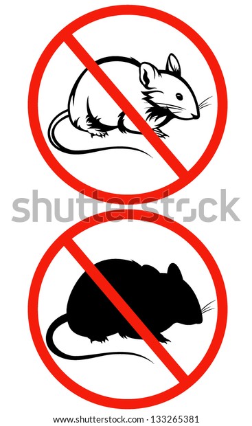 No Rodents Vector Sign Crossed Rat Stock Vector (Royalty Free) 133265381