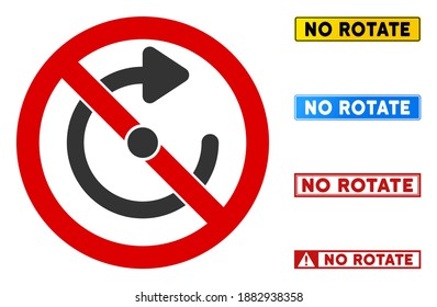 No Rotate Sign Phrases Rectangle Frames Stock Vector (Royalty Free ...