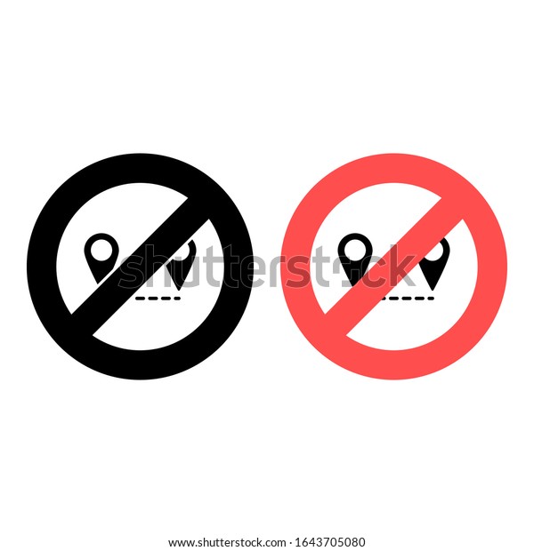 No Route Location Icon Simple Glyph Stock Vector (Royalty Free ...