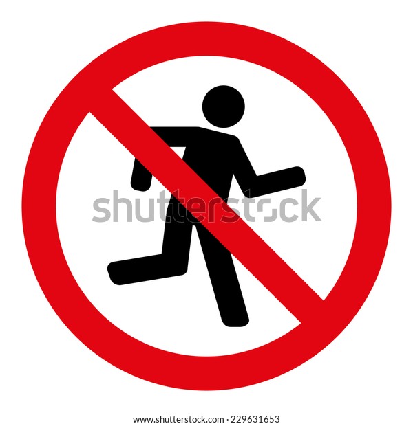 No Run Sign Stock Vector (Royalty Free) 229631653