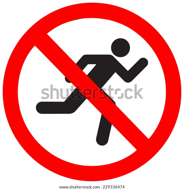 No Run Sign Vector Illustration Stock Vector (Royalty Free) 229336474