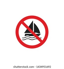 No Sailing Sign Vector No Ship Stock Vector (Royalty Free) 1434951692 ...
