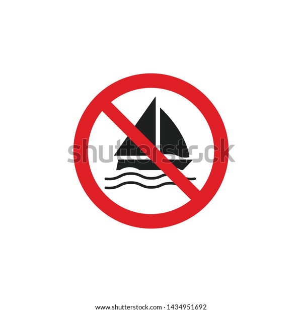 No Sailing Sign Vector No Ship Stock Vector (Royalty Free) 1434951692 ...