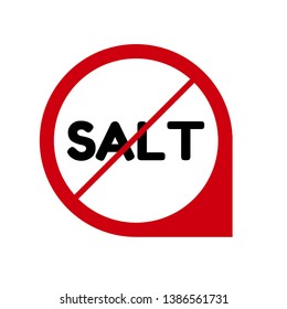No Salt Sign Red Sign Stock Vector (Royalty Free) 1386561731