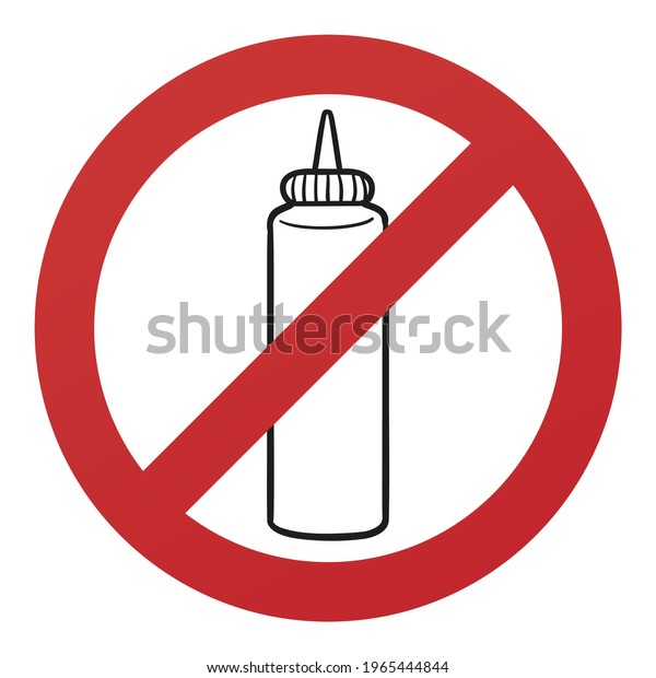 No Sauce Symbol Isolated On White Stock Vector (Royalty Free ...